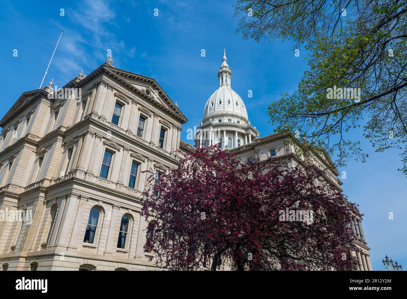 Lansing MI - May 6, 2023: Capital Building for the State of Michigan ...