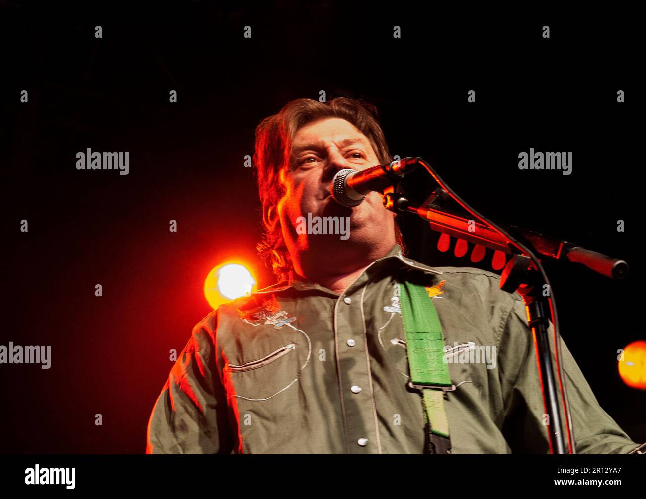 Frontman Jake Burns at a Stiff Little Fingers St Patricks day gig at ...