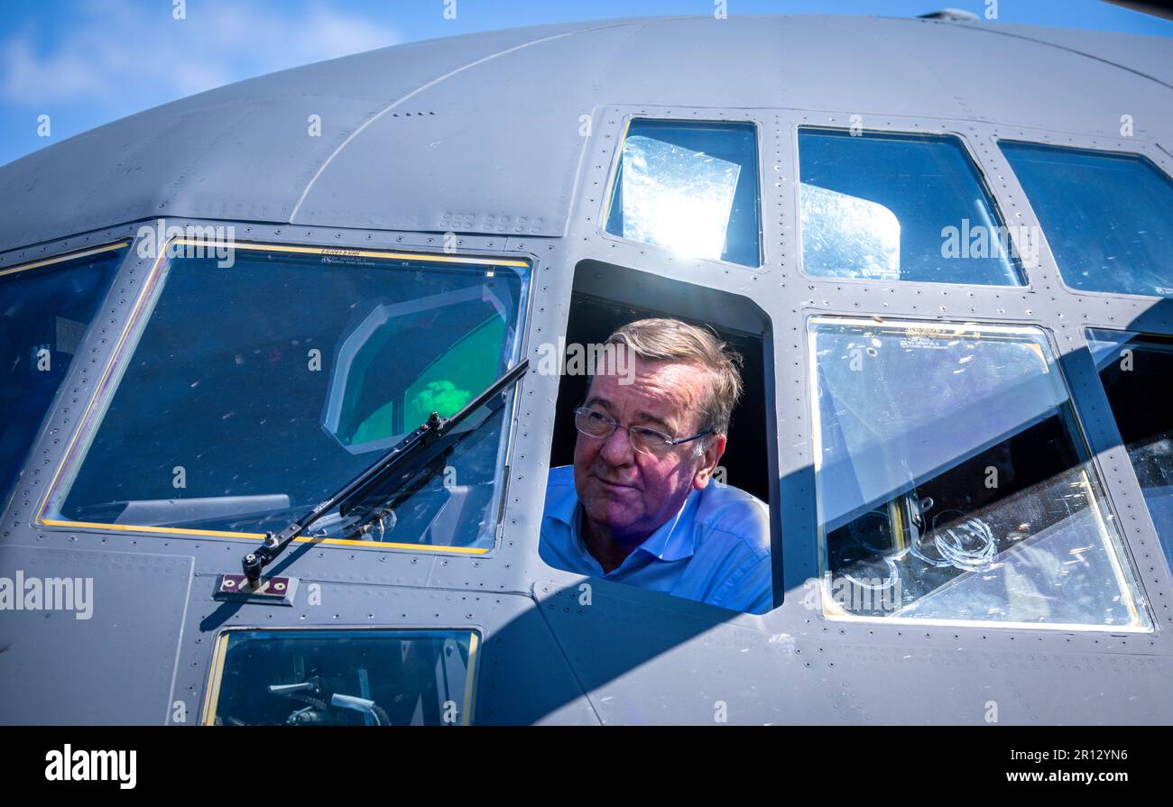 Laage, Germany. 11th May, 2023. Boris Pistorius (SPD), Federal Minister ...