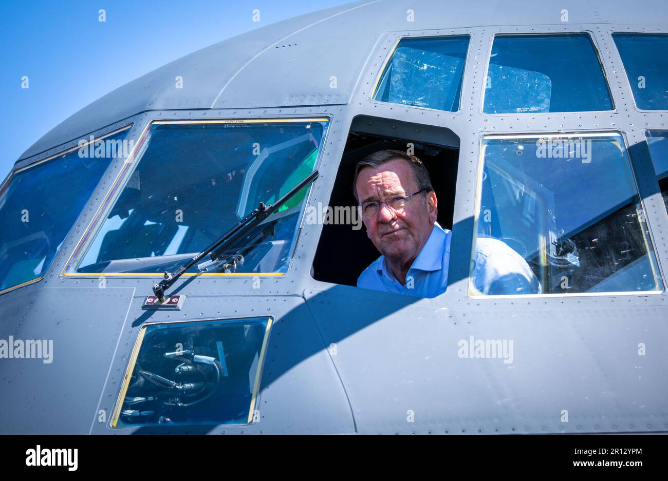 Laage, Germany. 11th May, 2023. Boris Pistorius (SPD), Federal Minister ...