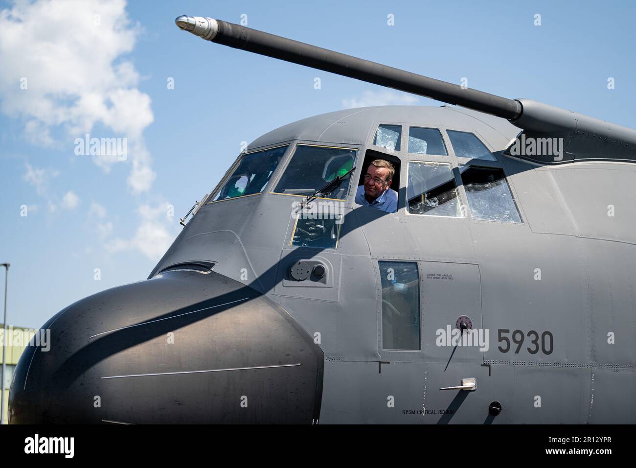 Laage, Germany. 11th May, 2023. Boris Pistorius (SPD), Federal Minister ...