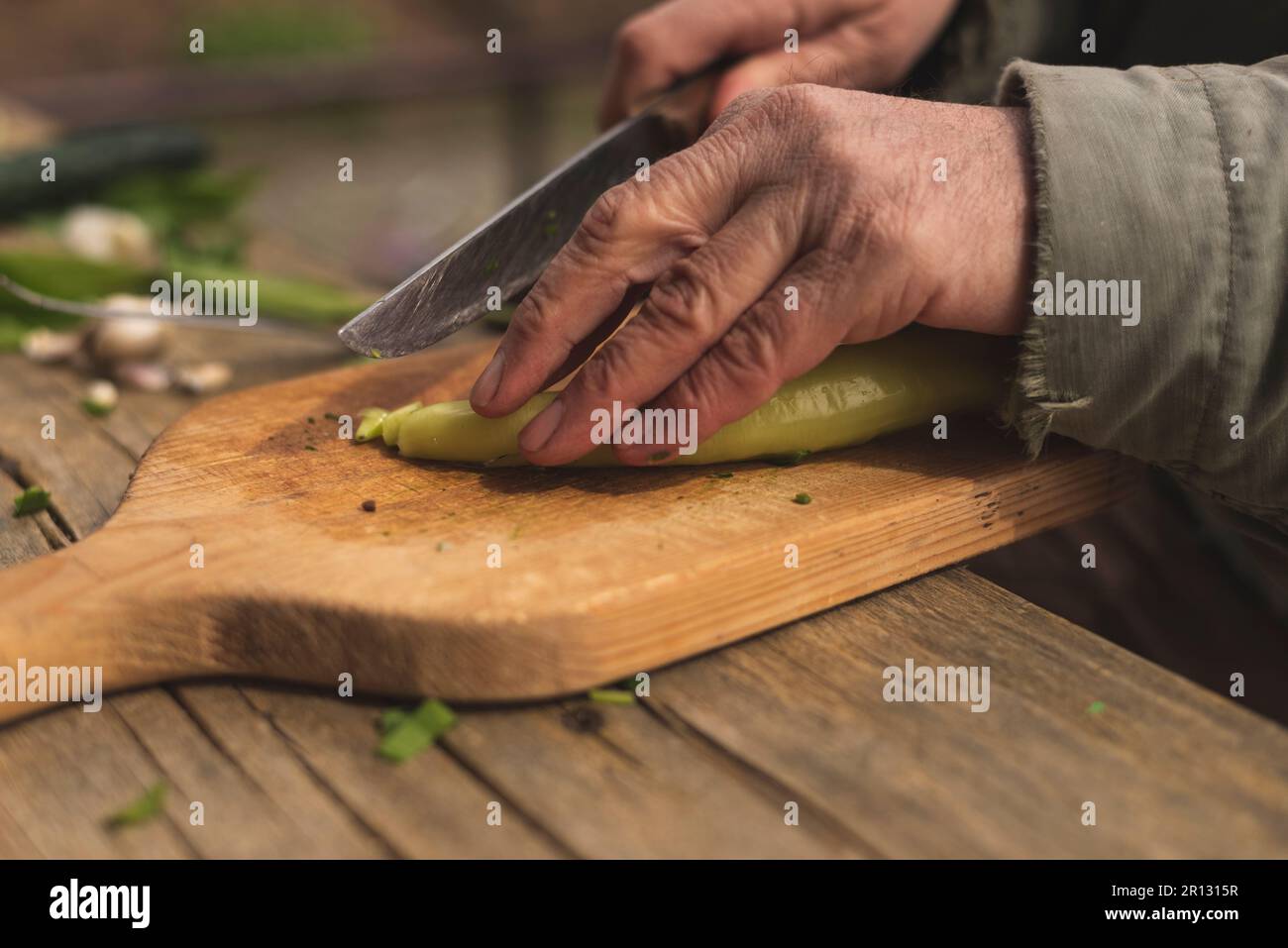 Human hands cutting wild hi-res stock photography and images - Alamy