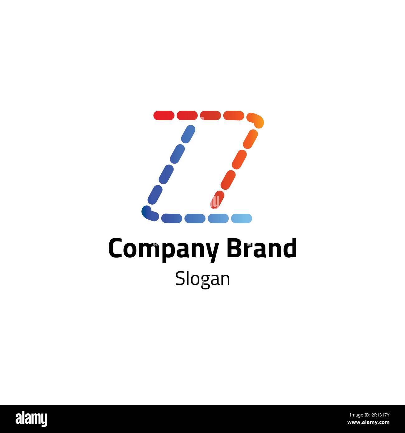 Abstract logo of dotted lines forming letters Stock Vector Image & Art ...