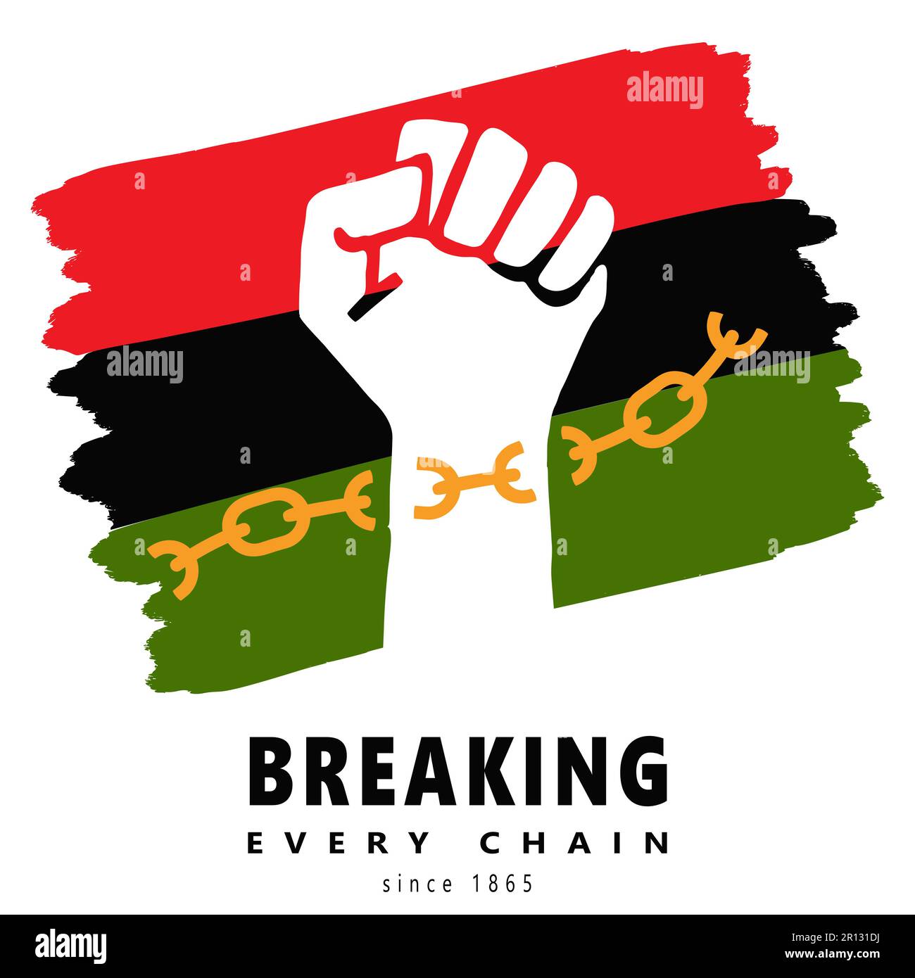 Silhouette Of Raised Clenched Fist, Breaking Every Chain Since 1865 ...