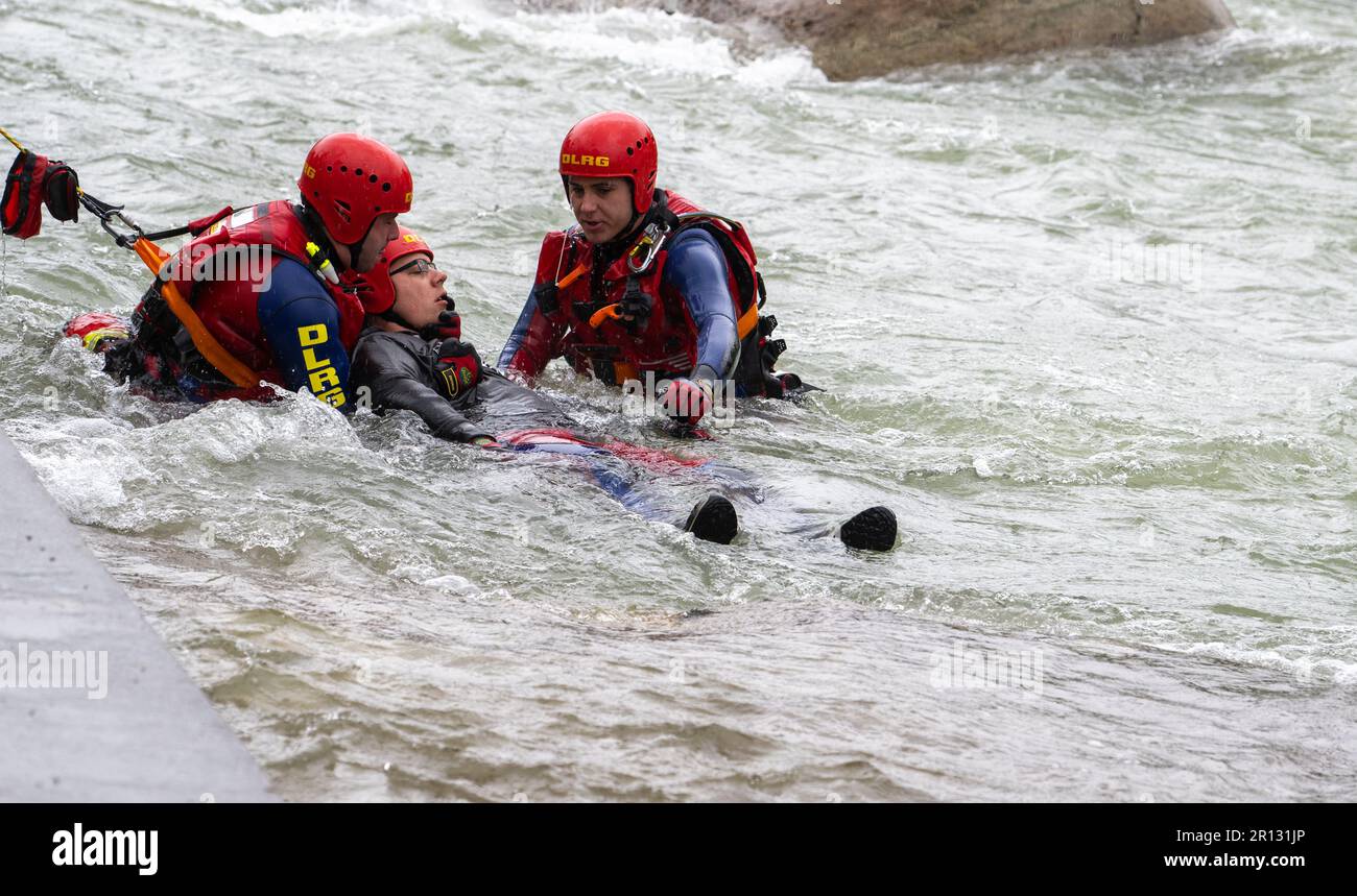 Augsburg, Germany. 11th May, 2023. Current rescuers of the German Life ...