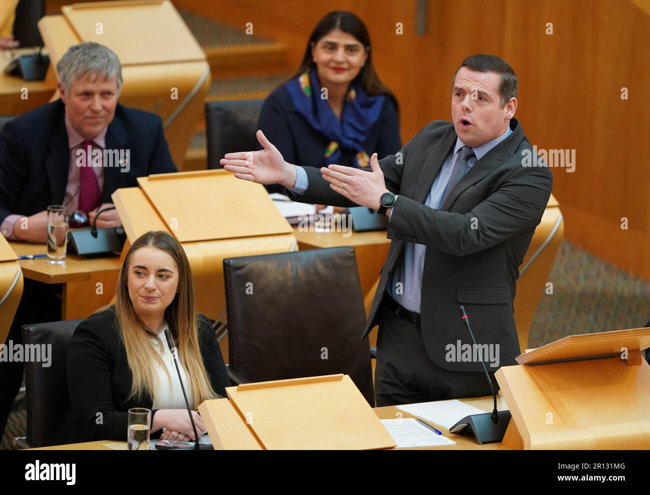 Scottish Conservative Leader Douglas Ross Alongside Deputy Leader Meghan Gallacher In The Main