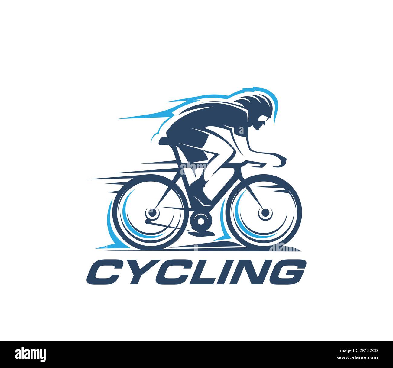 Cycling sport icon. Bike racer silhouette. Athletic competition or ...