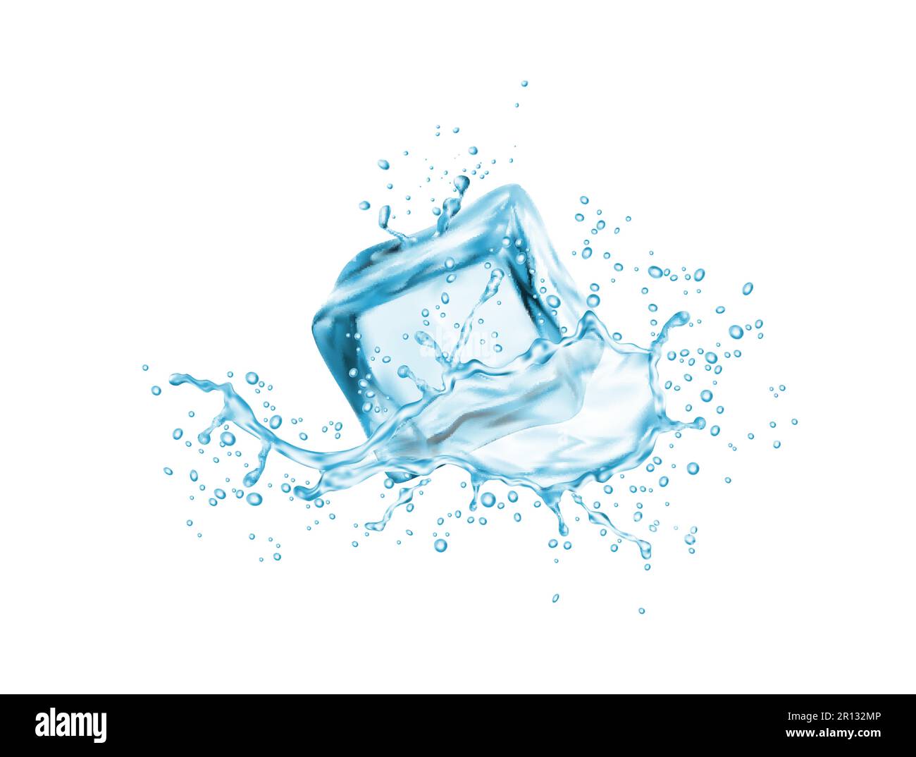 Clear fresh water frozen surrounded Stock Vector Images - Alamy