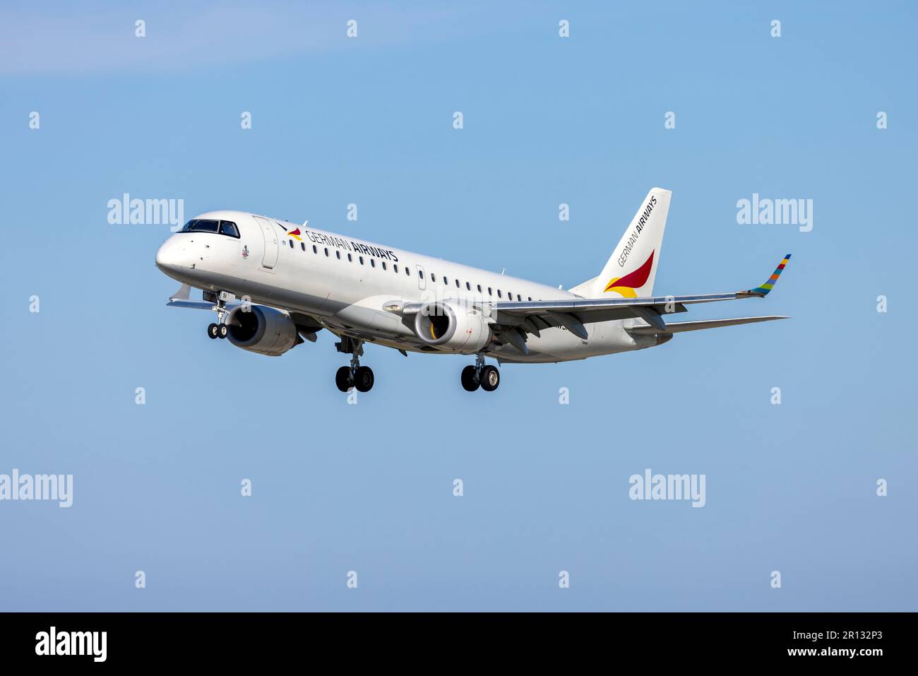 German Airways Embraer 190LR (ERJ-190-100LR) (REG: D-AWSI) on finals ...