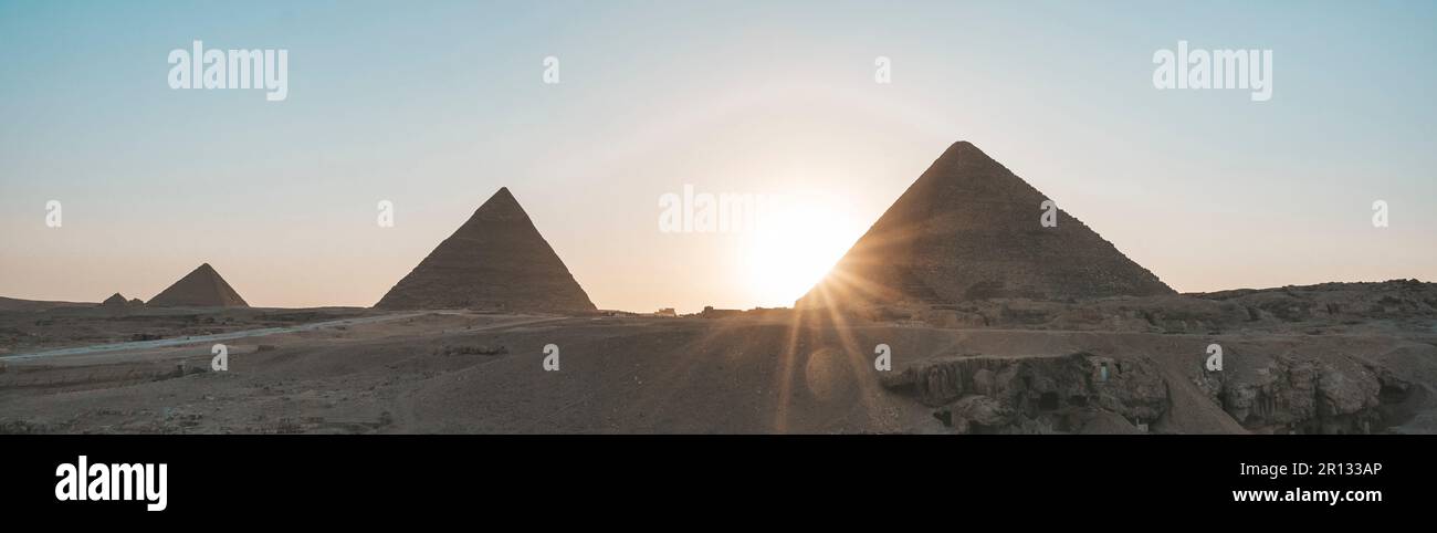 Archaeological complex of the Great Egyptian Pyramids is located on the ...