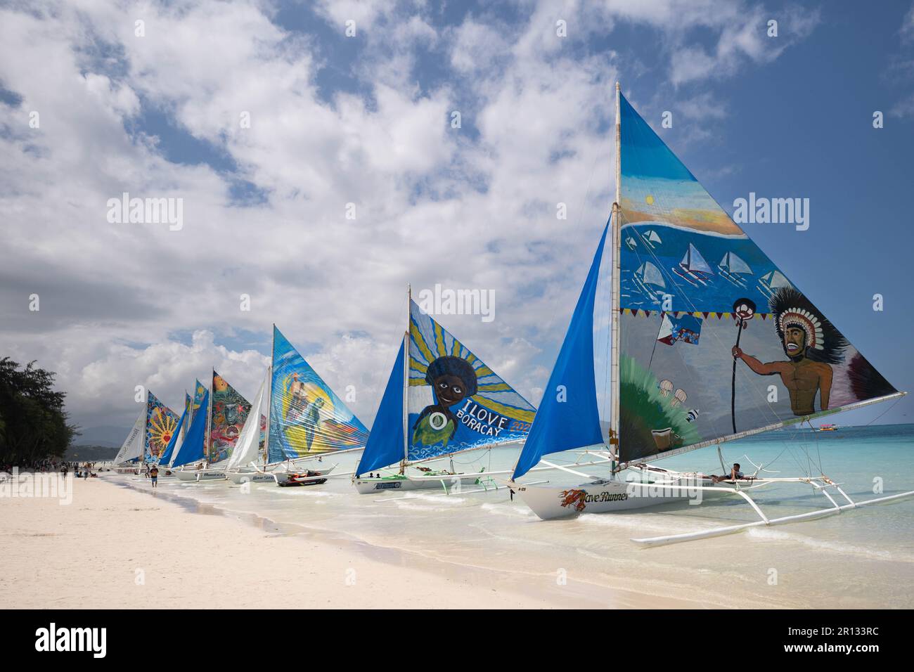 Boracay Paraw Sailing Stock Photo - Alamy