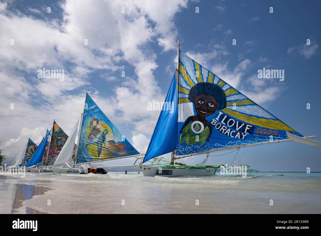 Boracay Paraw Sailing Stock Photo - Alamy