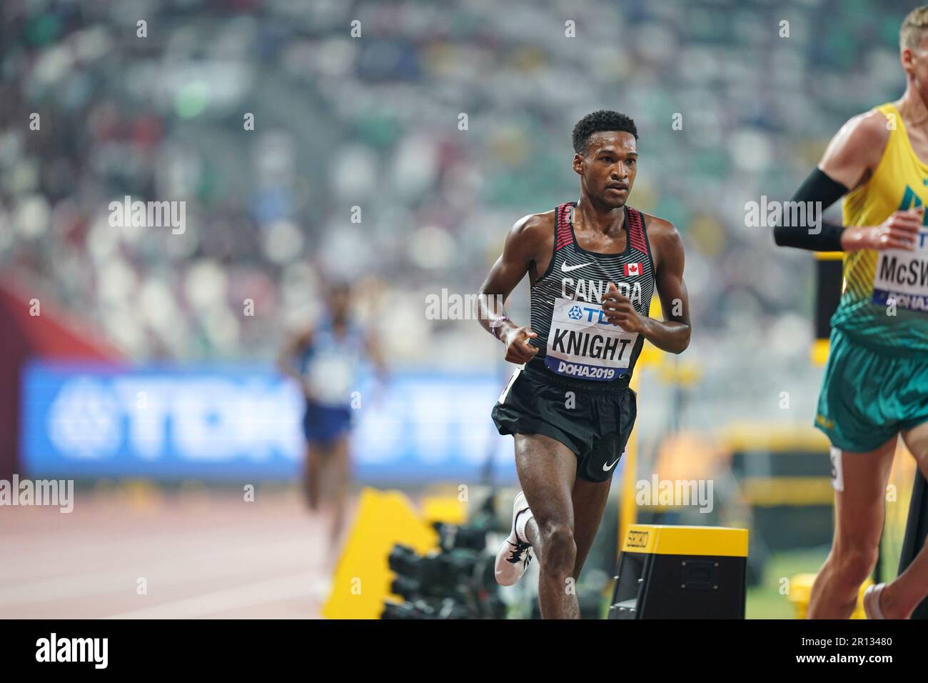 Justyn Knight participating in the 5000 meters at the 2019 World ...