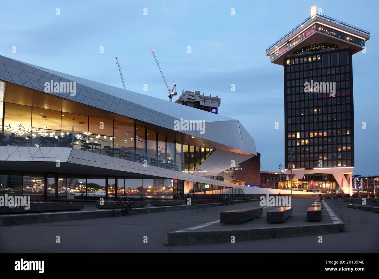 The EYE Filmmuseum and the 20-storey A'DAM Lookout observation deck ...