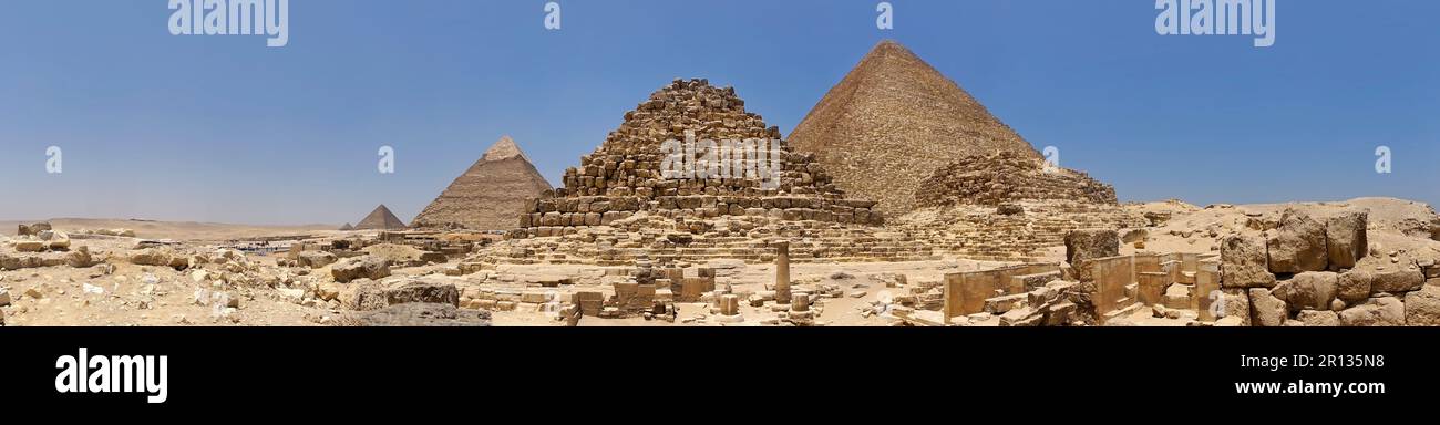 Image of the great pyramid of Giza. Cairo, Egypt. In the foreground is ...