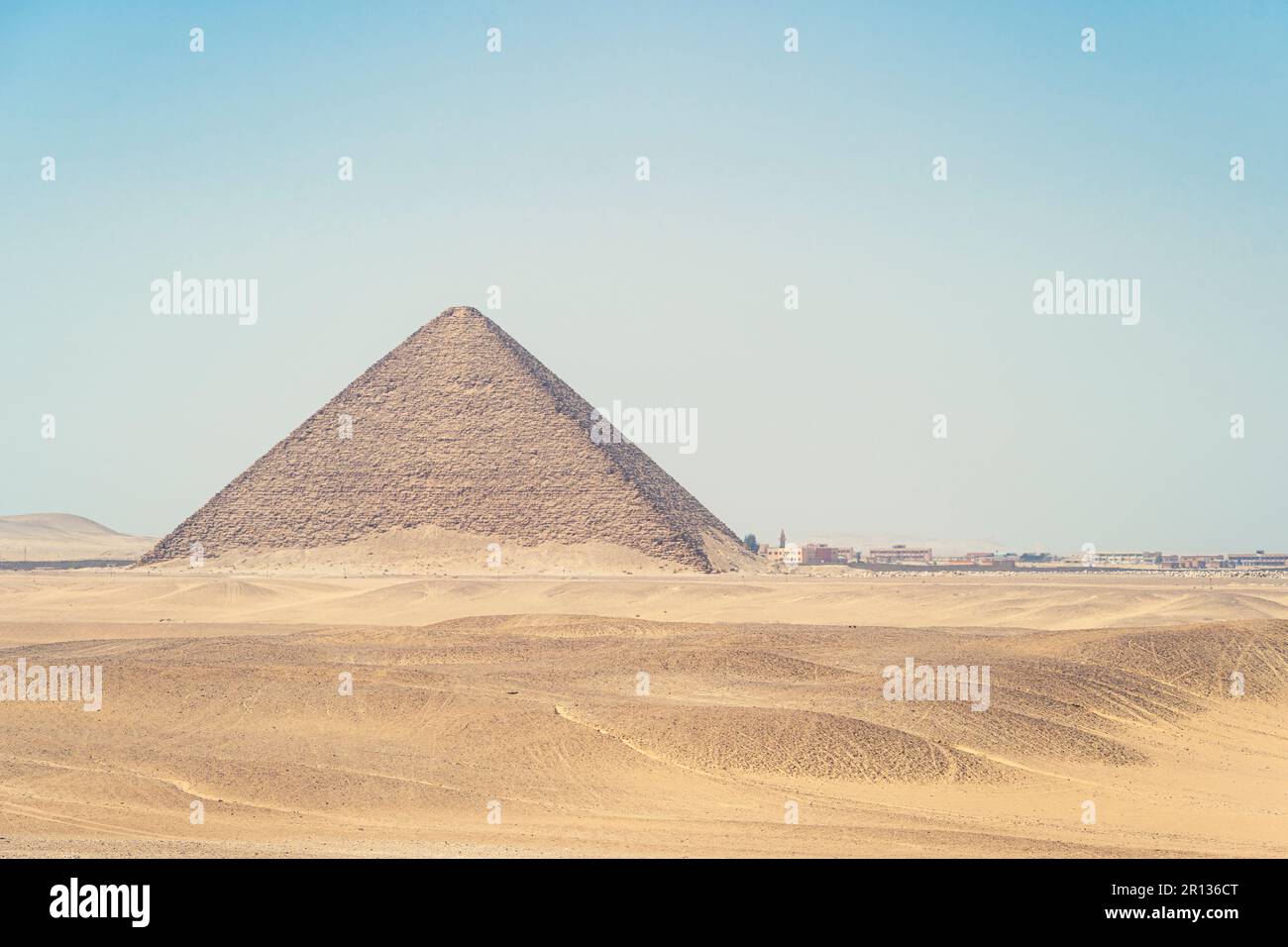 Pink Pyramid - the northern pyramid of Pharaoh Snofru against the blue ...
