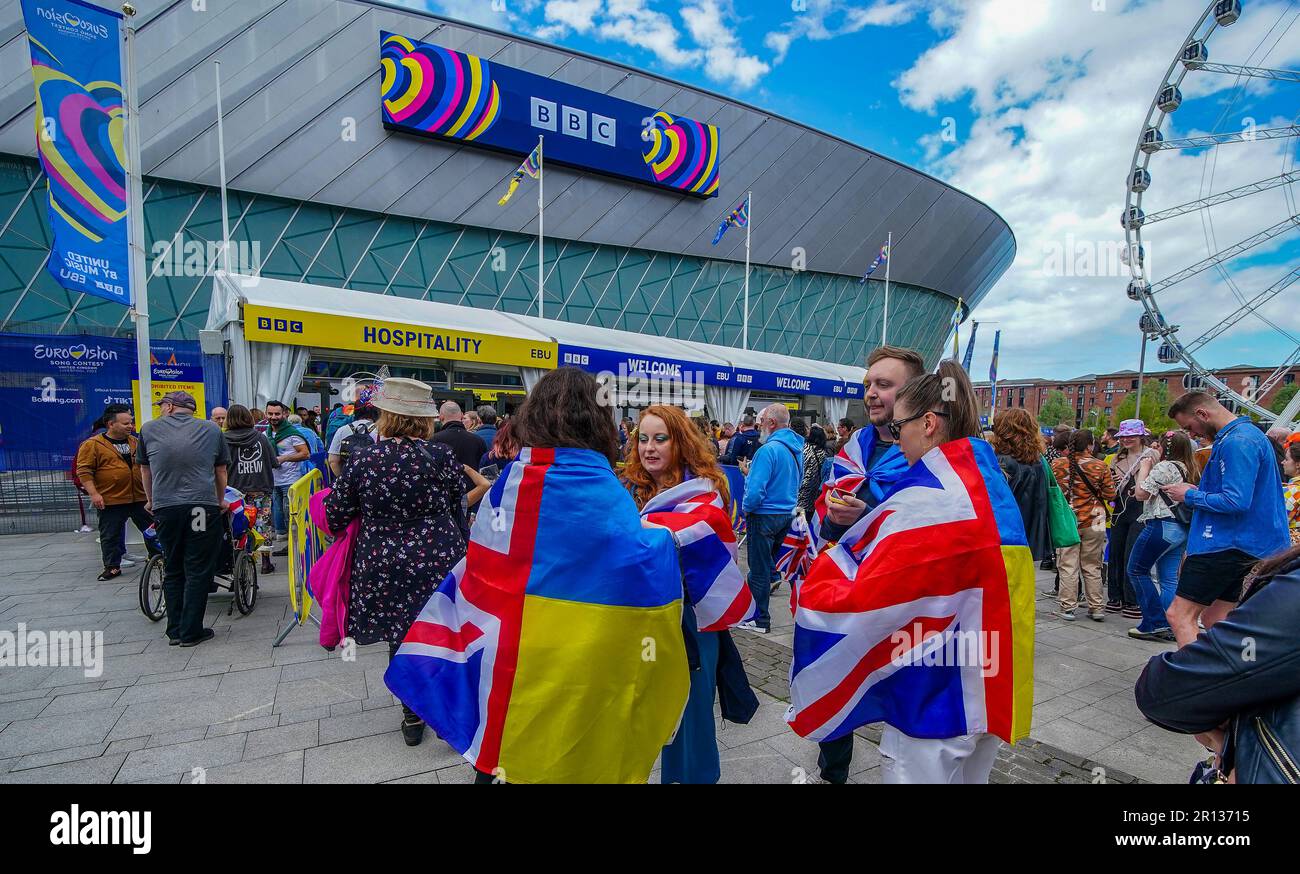 Eurovision fans around Liverpool City Centre ahead of the semi-final of ...