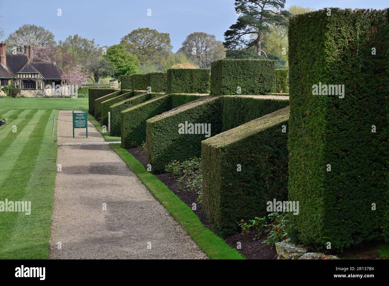Topiary at Hever Castle, the childhood home of Anne Boleyn Stock Photo ...