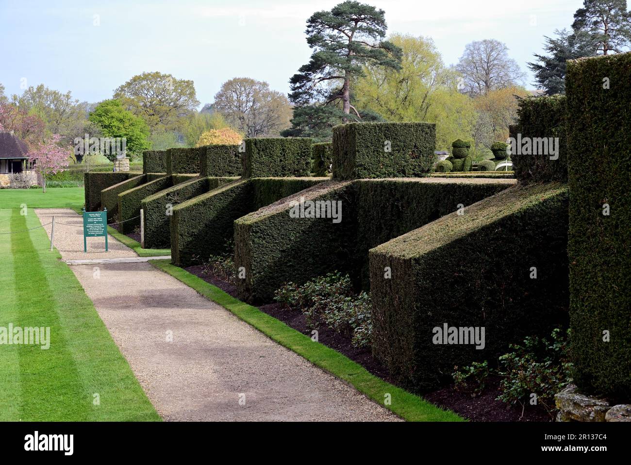 Topiary at Hever Castle, the childhood home of Anne Boleyn Stock Photo ...