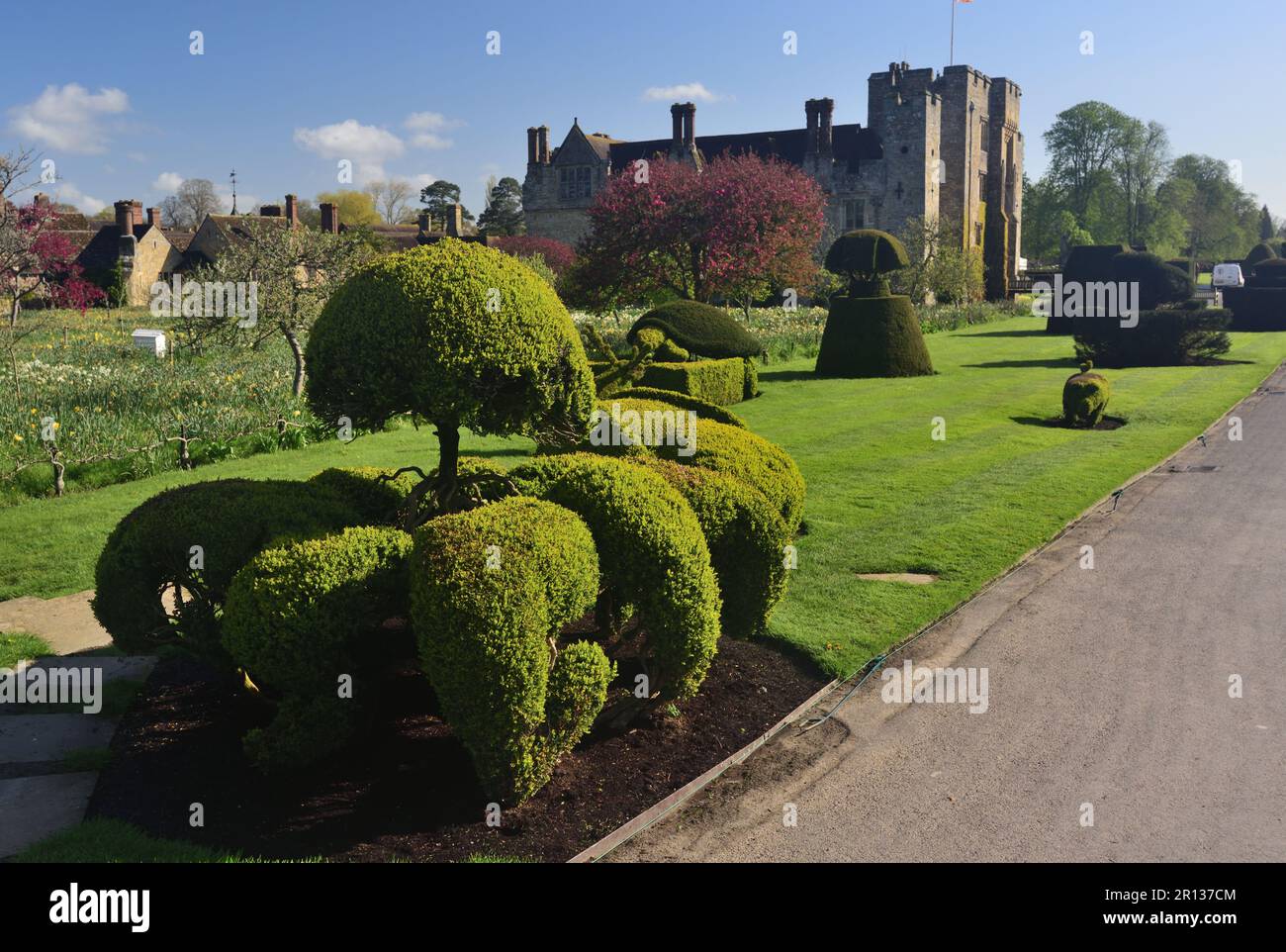 Topiary at Hever Castle, the childhood home of Anne Boleyn Stock Photo ...