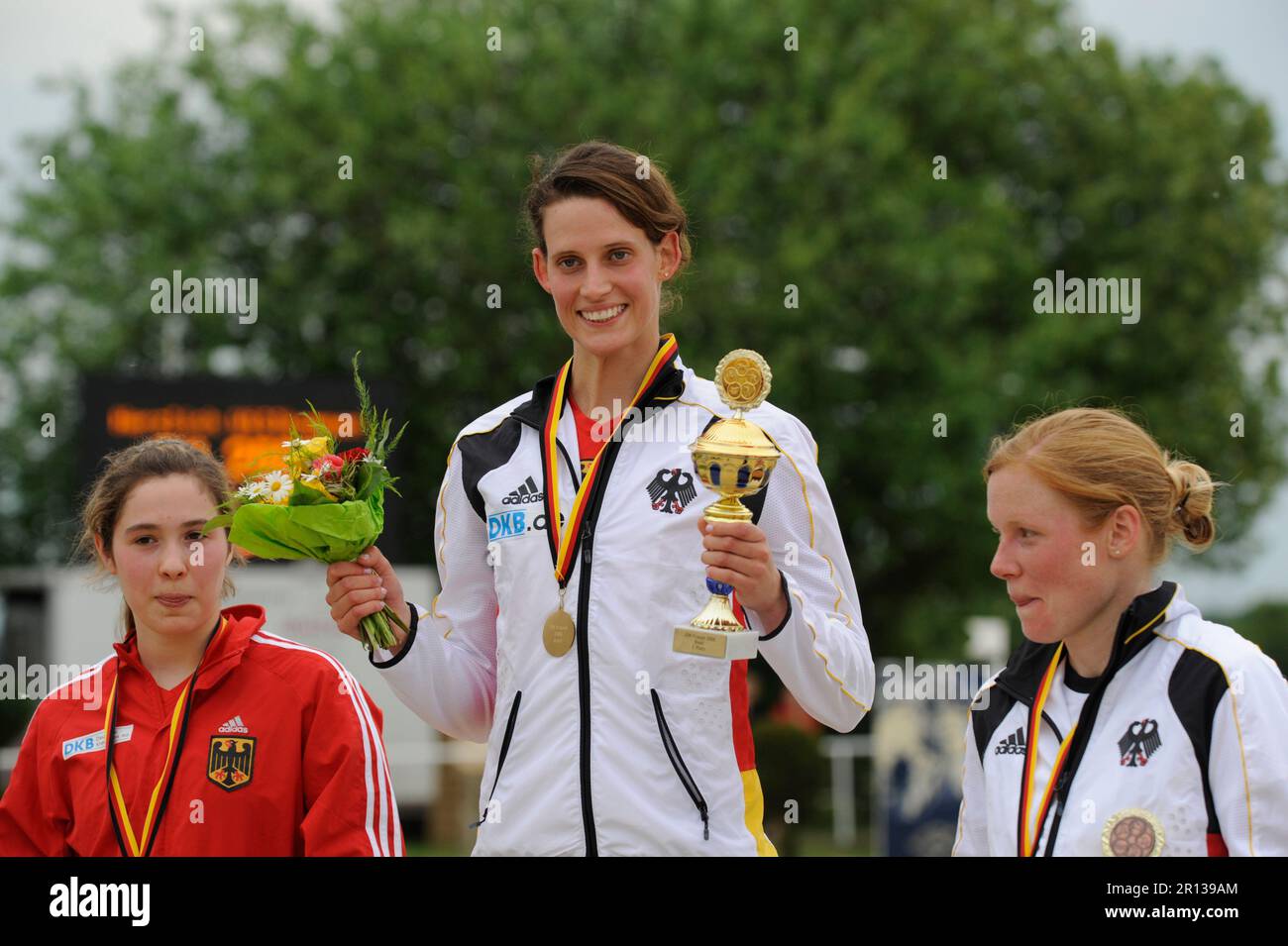 Lena Schöneborn, Siegerehrung beim Gewinn der deutschen Meisterschaft 2009. Internationale ...