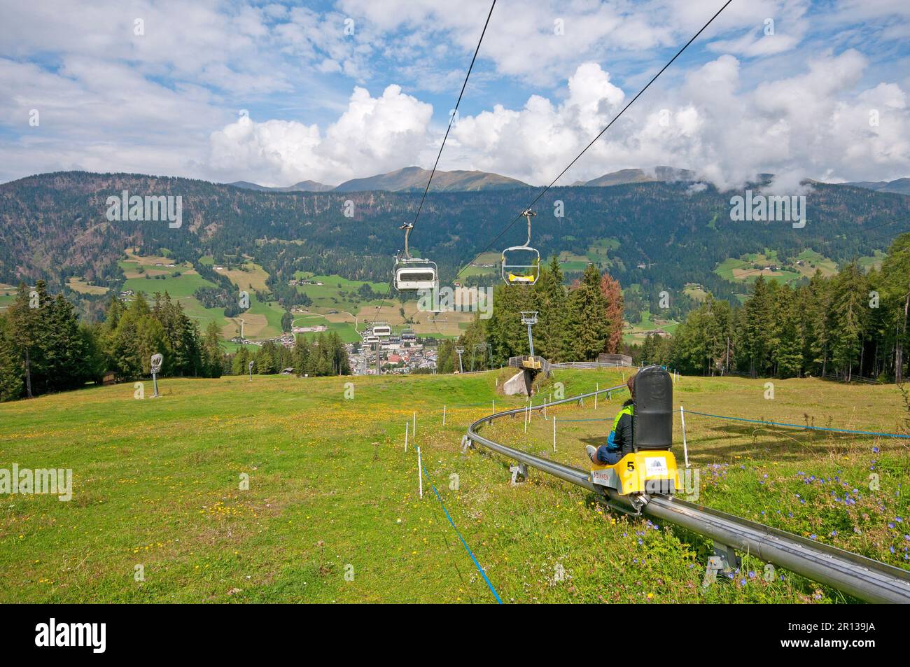Funbob, summer toboggan track (1739 mt long) in Baranci mountain, San ...