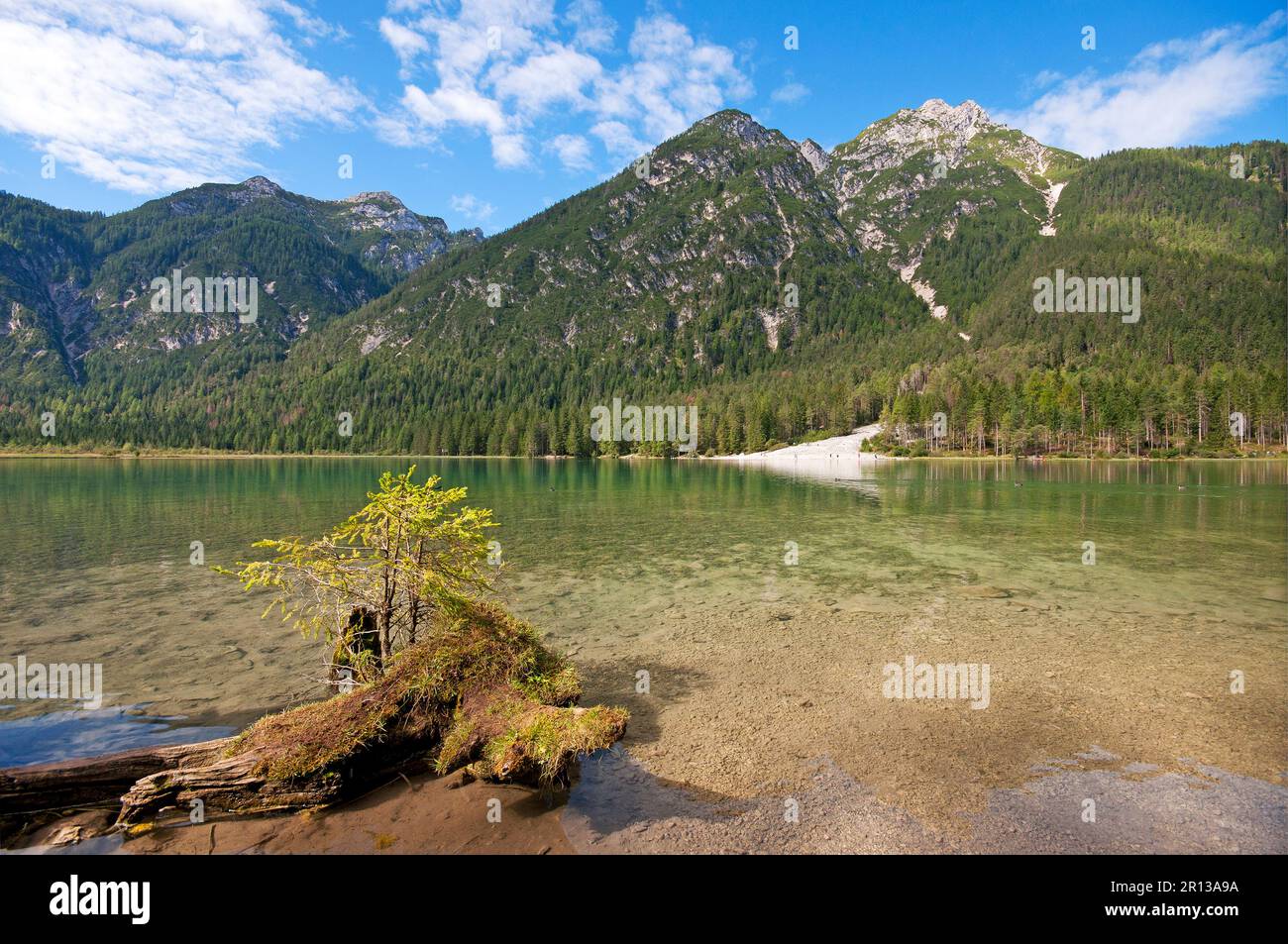 Dobbiaco lake, Pusteria Valley, Trentino-Alto Adige, Italy Stock Photo ...