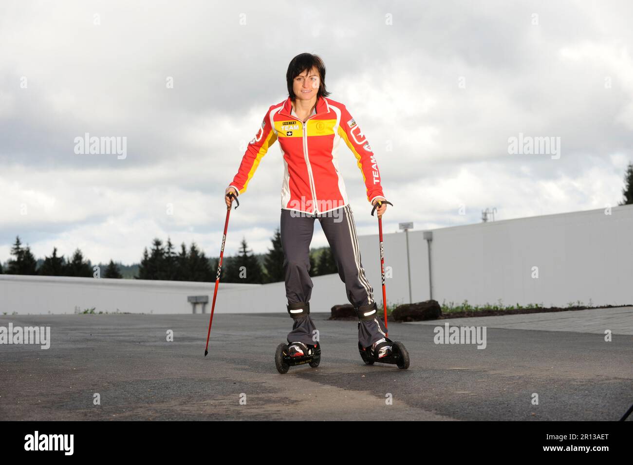 Andrea Henkel, Biathlon Privataufnahmen Stock Photo - Alamy