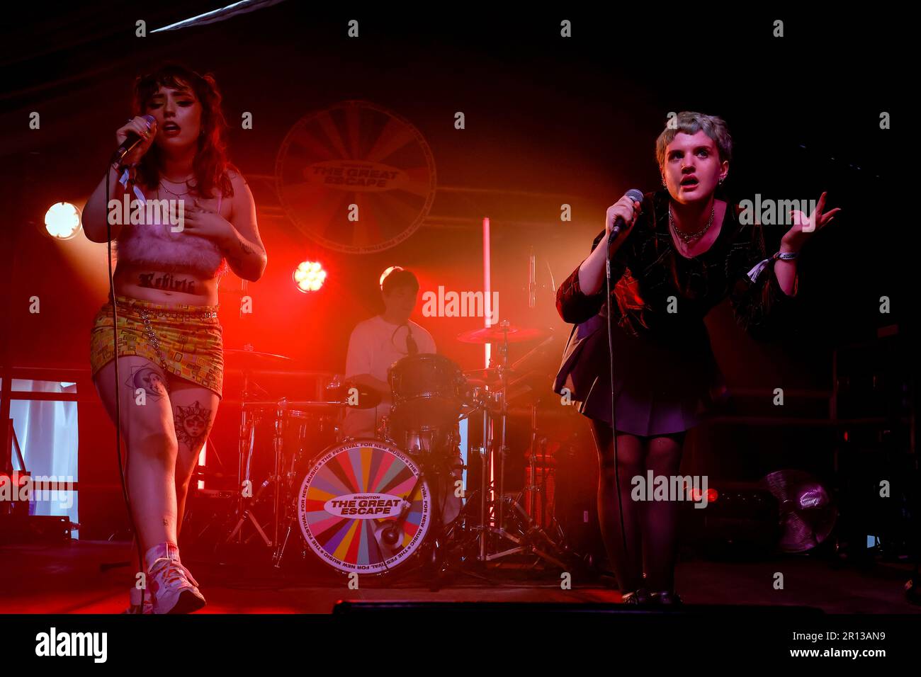 Brighton Beach, City of Brighton & Hove, East Sussex, UK. Cowz performing the opening gig at The ...