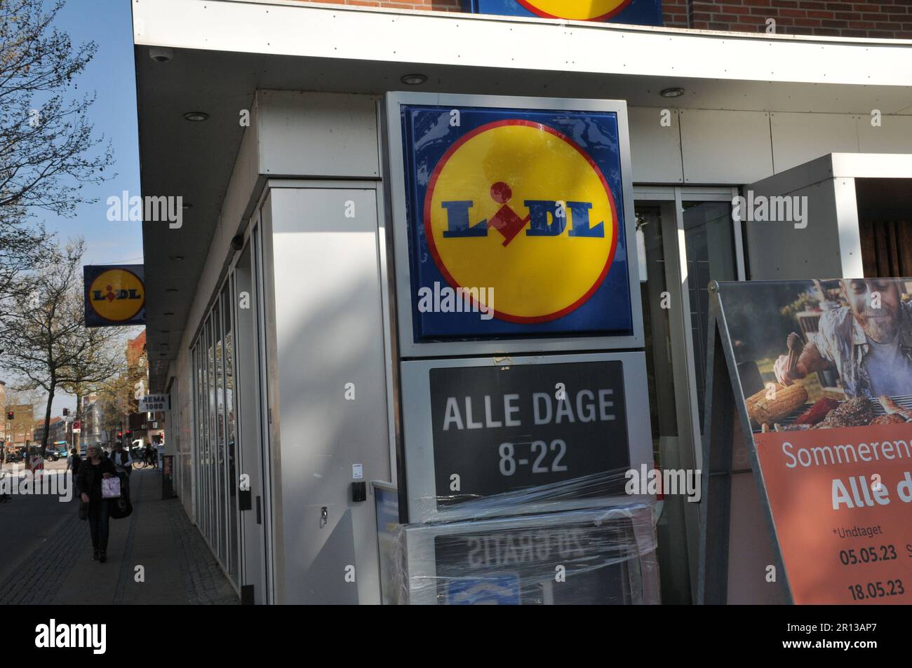 Copenhagen /Denmark/11 May 2023/ Deutsche Lidl gorcery store on amager ...