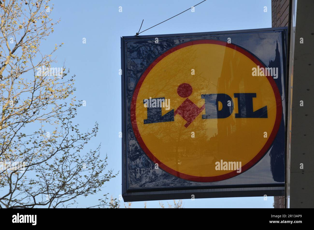 Copenhagen /Denmark/11 May 2023/ Deutsche Lidl gorcery store on amager ...