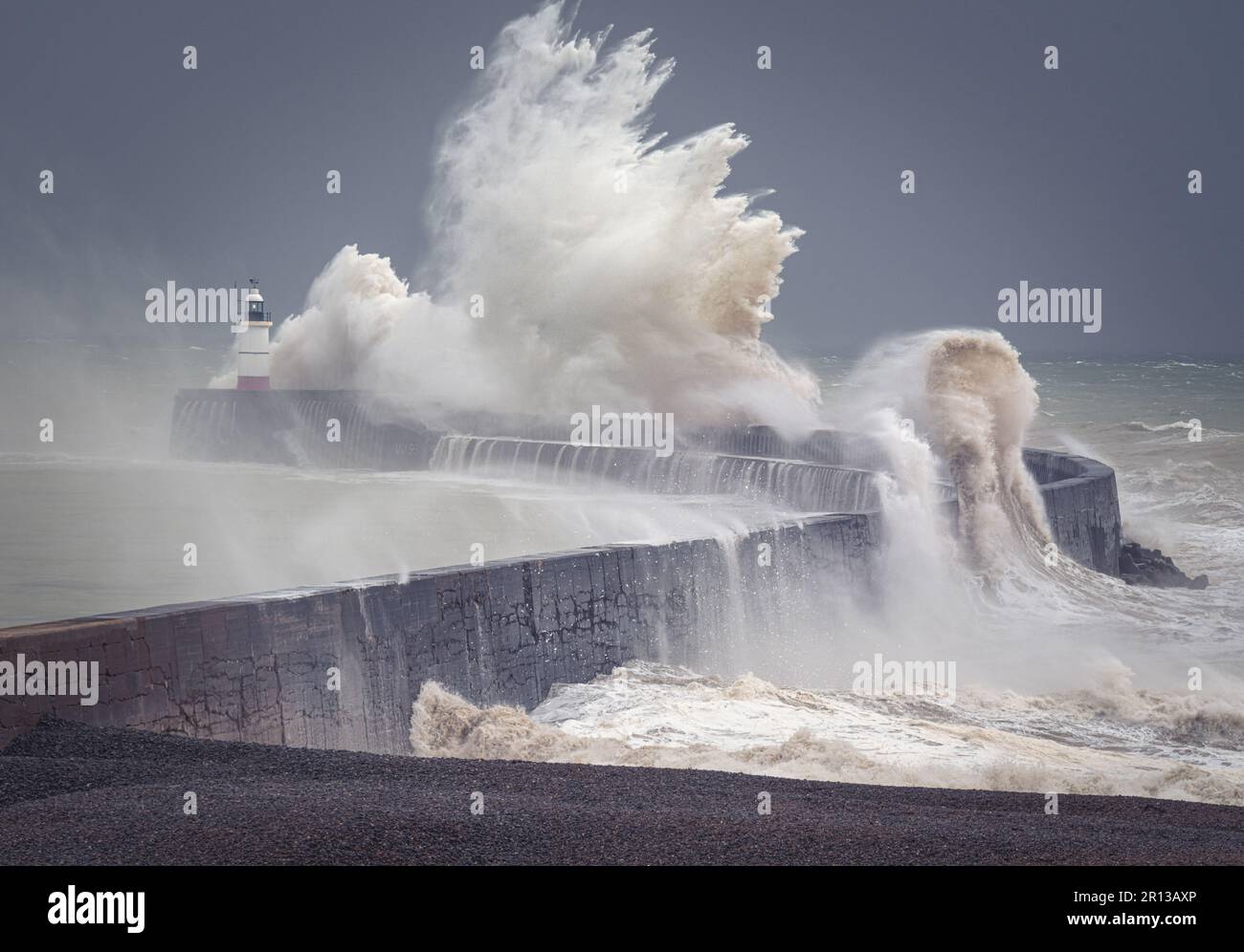 Storm Noa at Newhaven Stock Photo - Alamy