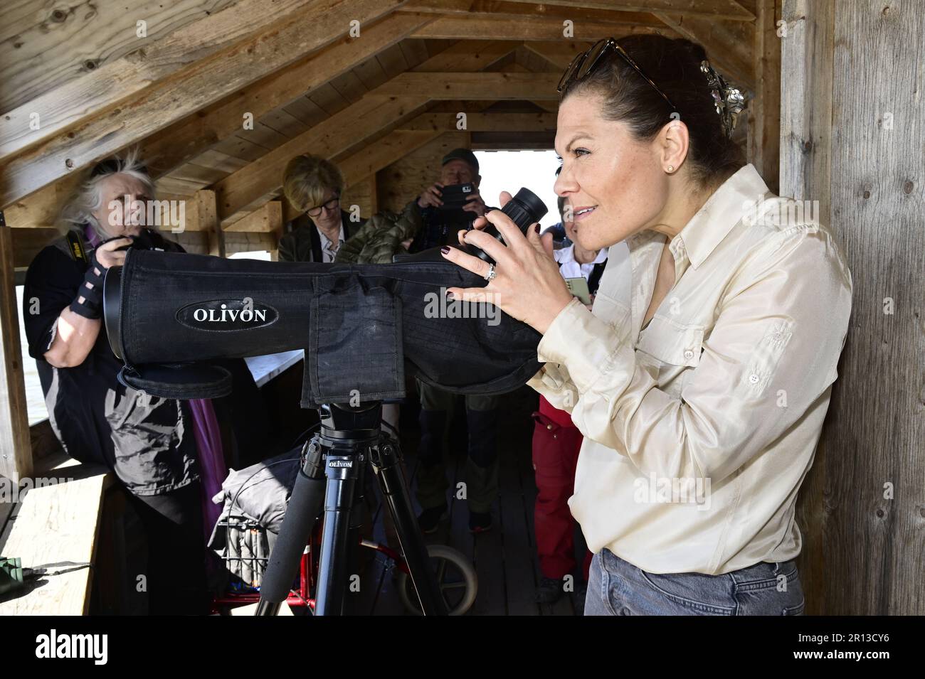 Crown Princess Victoria during an excursion at Hjälstaviken in ...