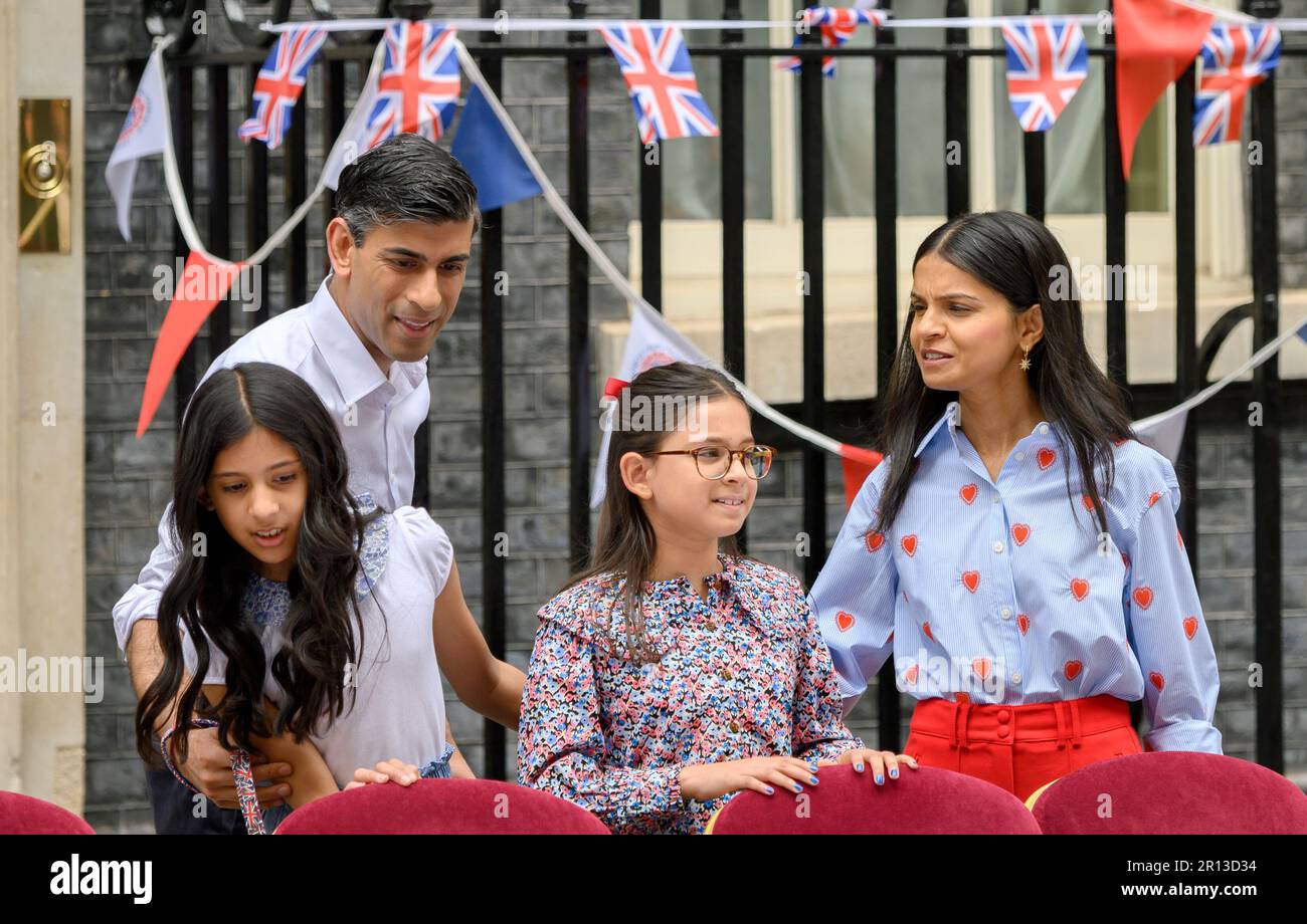 London, UK. Coronation Big Lunch hosted by Rishi Sunak and his wife ...