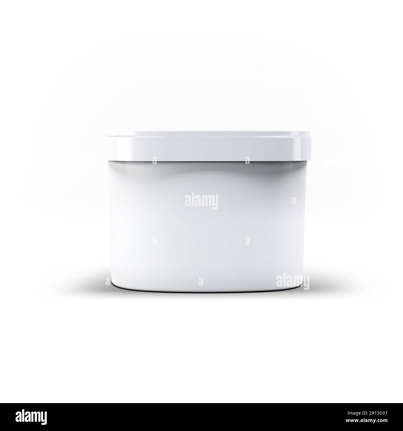 3D rendering White plastic box of ice cream container for your design ...