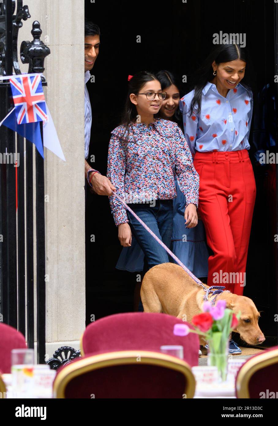 London, UK. Coronation Big Lunch hosted by Rishi Sunak and his wife ...