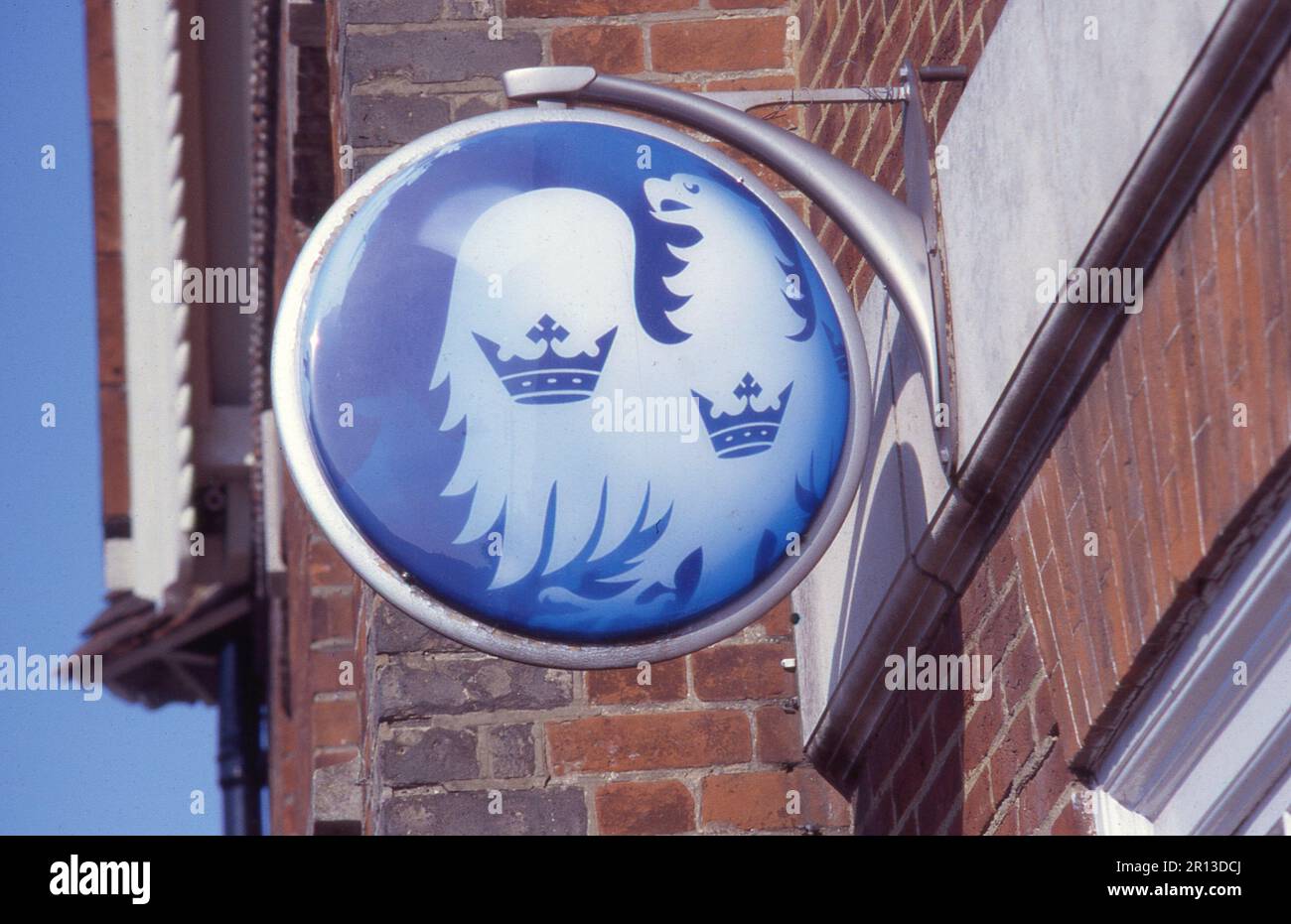 Signage outside a branch of Barclays Bank at Tenterden in Kent, England ...