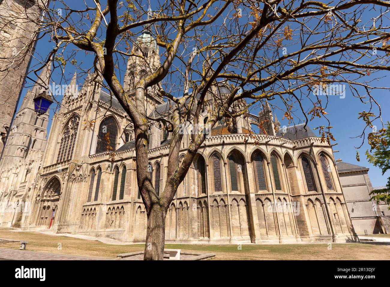 Notre-Dame de Bayeux Cathedral. Norman-Romanesque and Gothic style ...