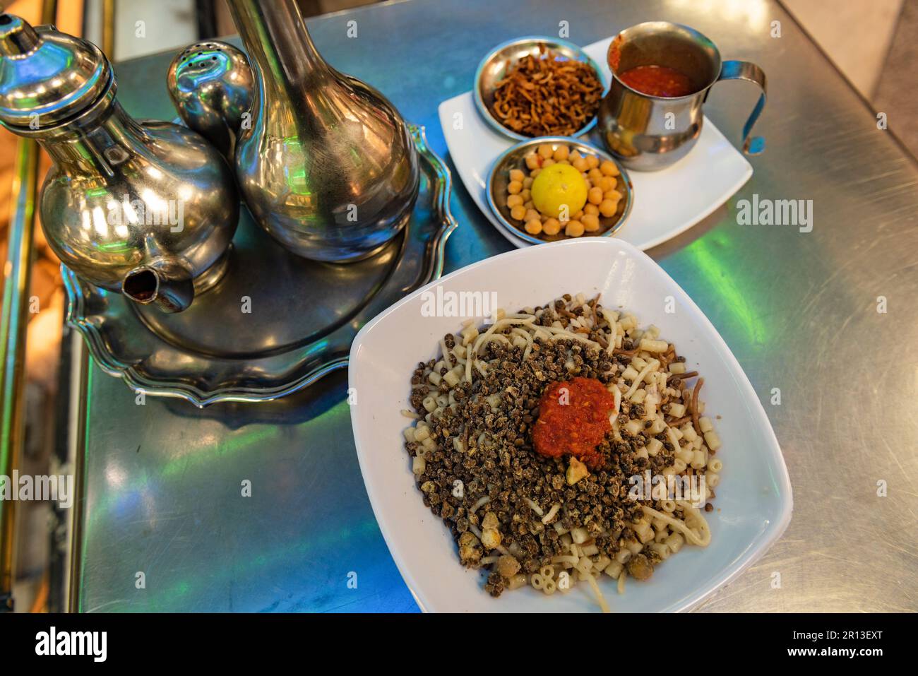 Koshary, kushari or koshari is the most popular culinary dish in Egypt ...