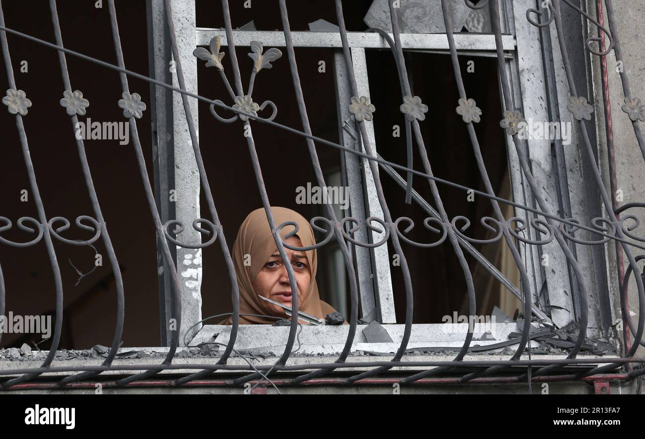 May 11, 2023, Gaza, Gaza strip, Palestine: A Palestinian woman from the ...