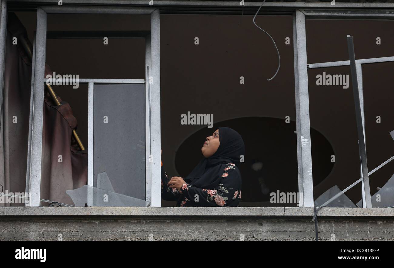 May 11, 2023, Gaza, Gaza strip, Palestine: A Palestinian woman from the ...