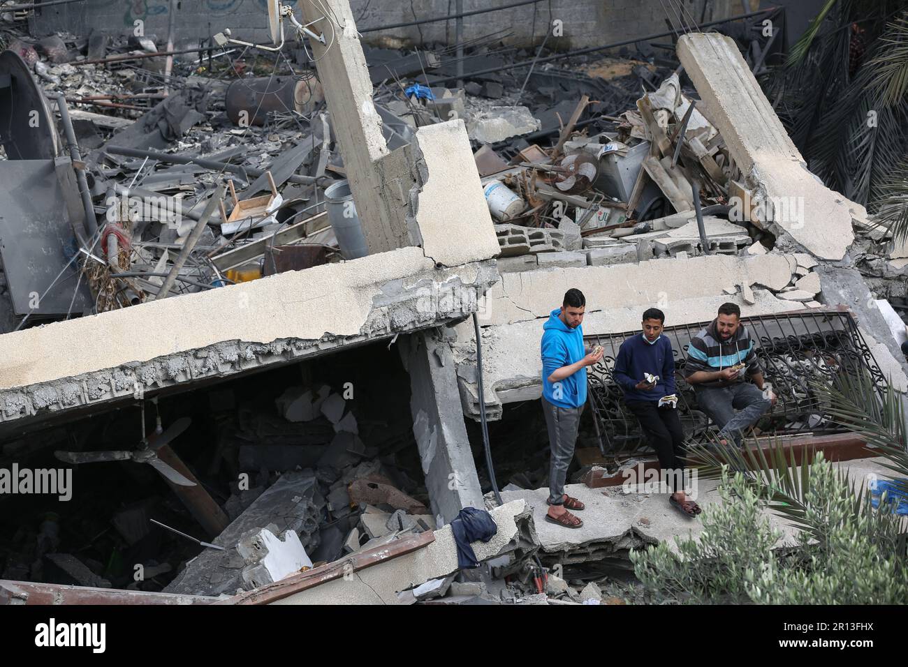 May 11, 2023, Gaza, Gaza strip, Palestine: Palestinian men from the Al ...