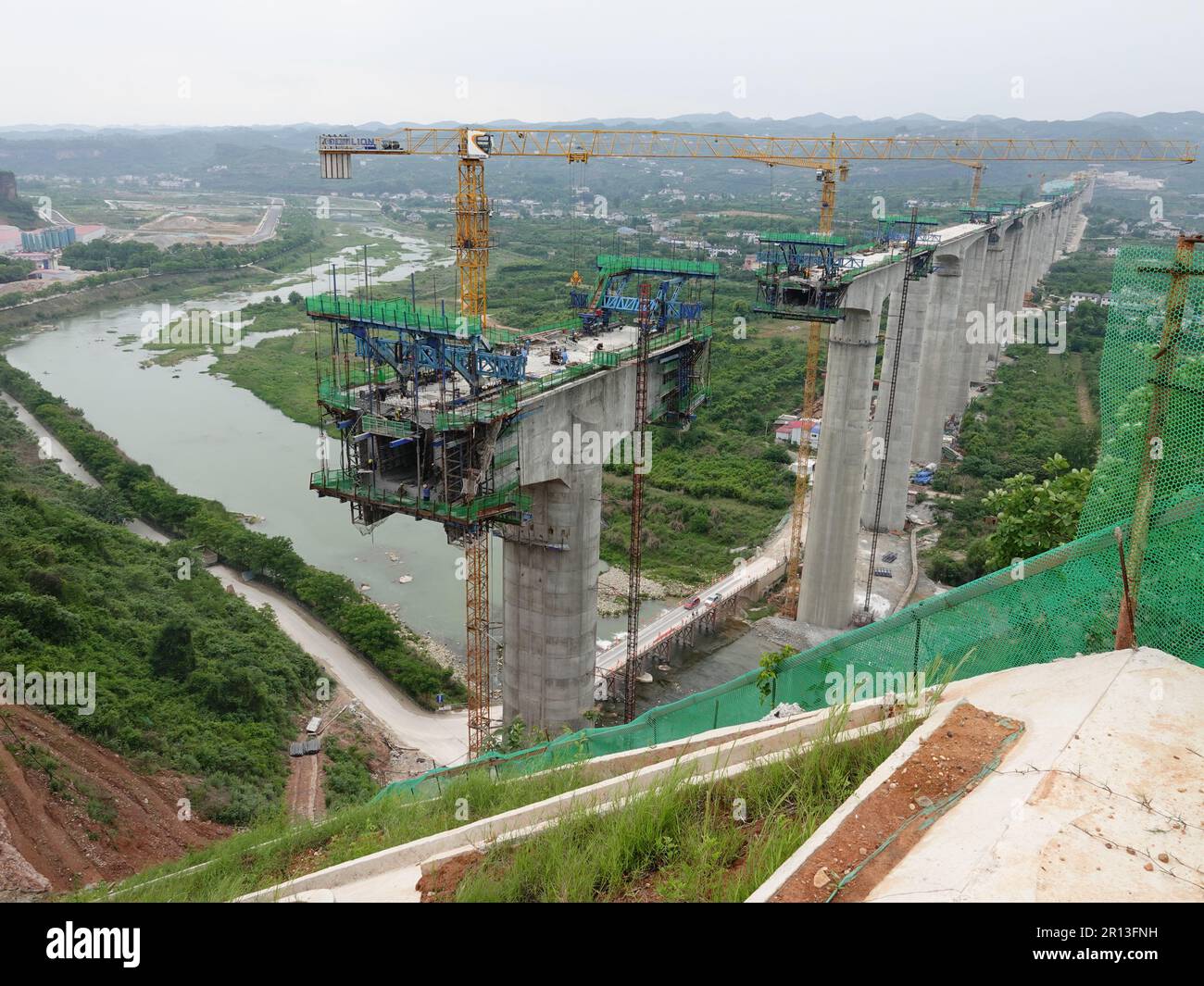 YICHANG, CHINA - MAY 11, 2023 - The Huangbai River Bridge of Yixing ...