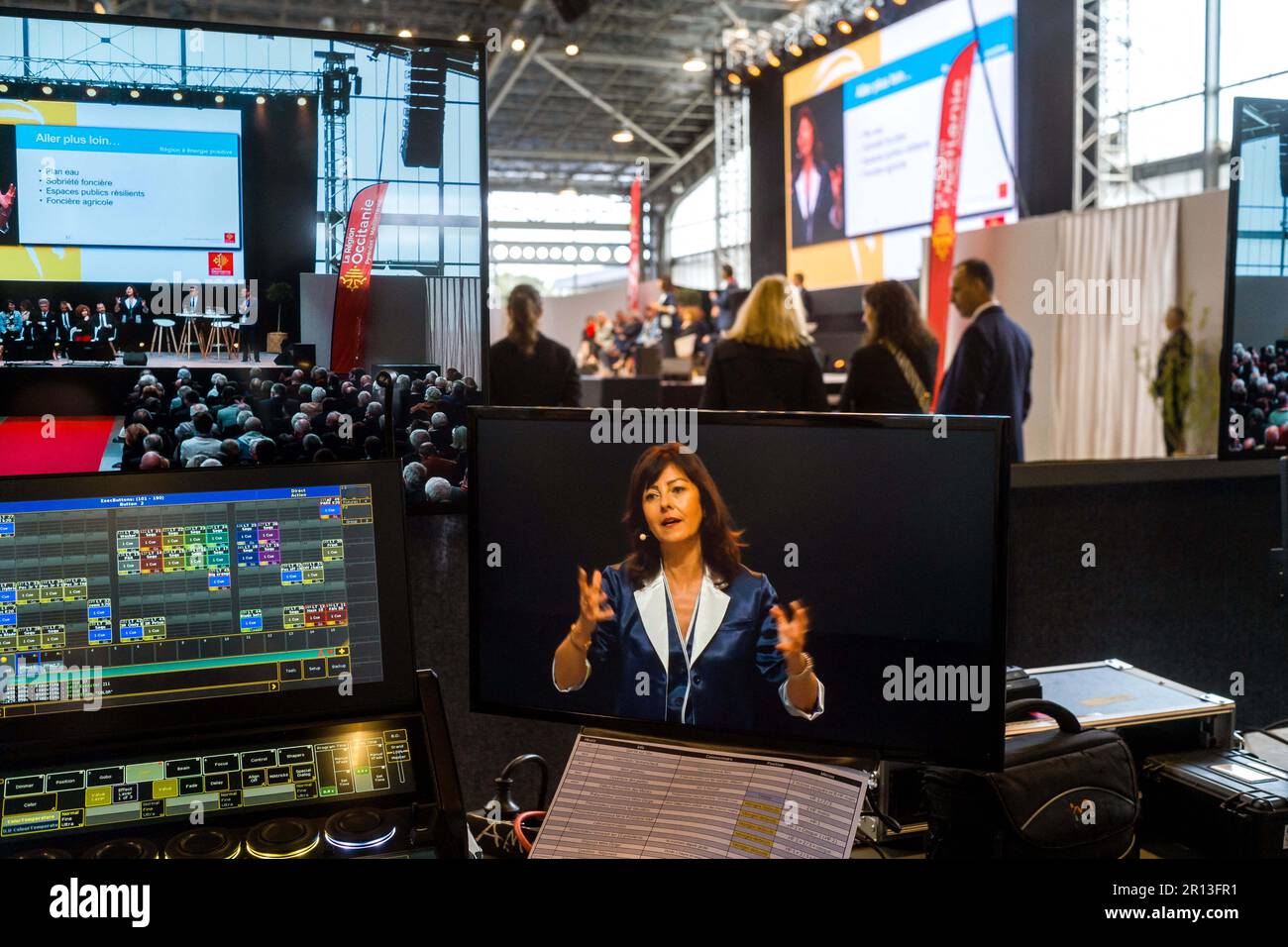 Toulouse, France. 11th May, 2023. The PS president of the Region Carole ...
