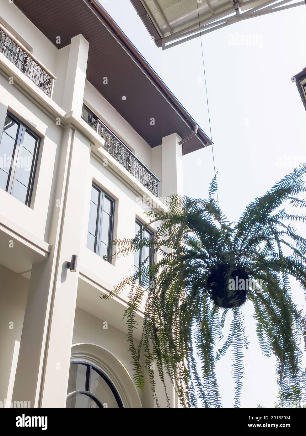 Summer sunlight building facade outdoors, stock photo Stock Photo - Alamy