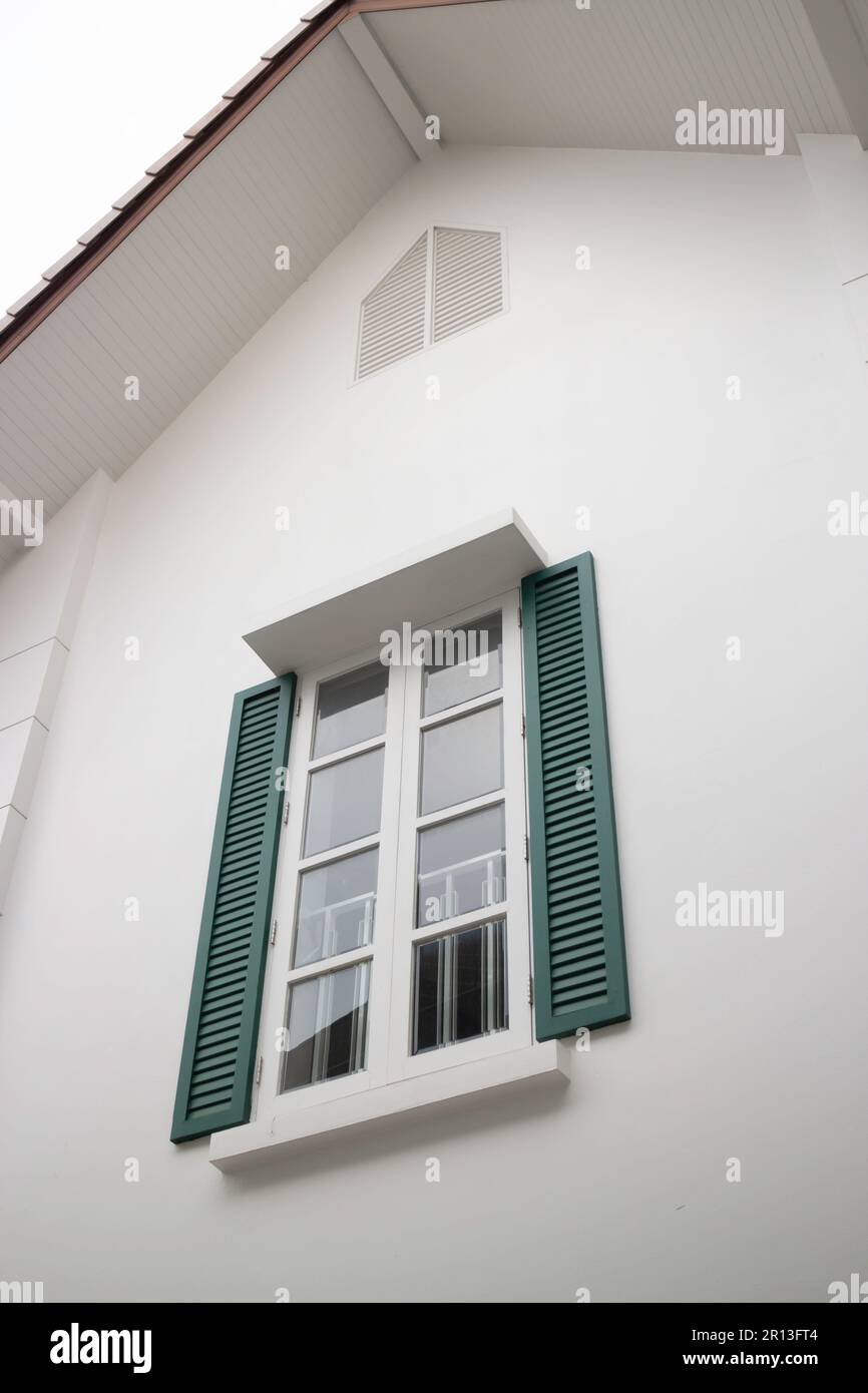 Summer sunlight building facade outdoors, stock photo Stock Photo - Alamy
