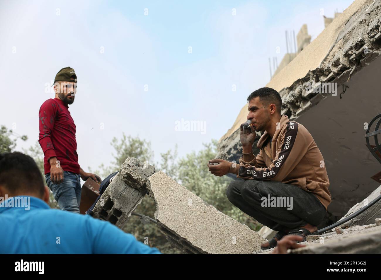 May 11, 2023, Gaza, Gaza strip, Palestine: Palestinian men from the Al ...