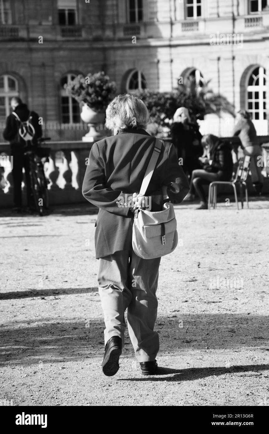 Woman in red jacket hands Black and White Stock Photos & Images - Alamy