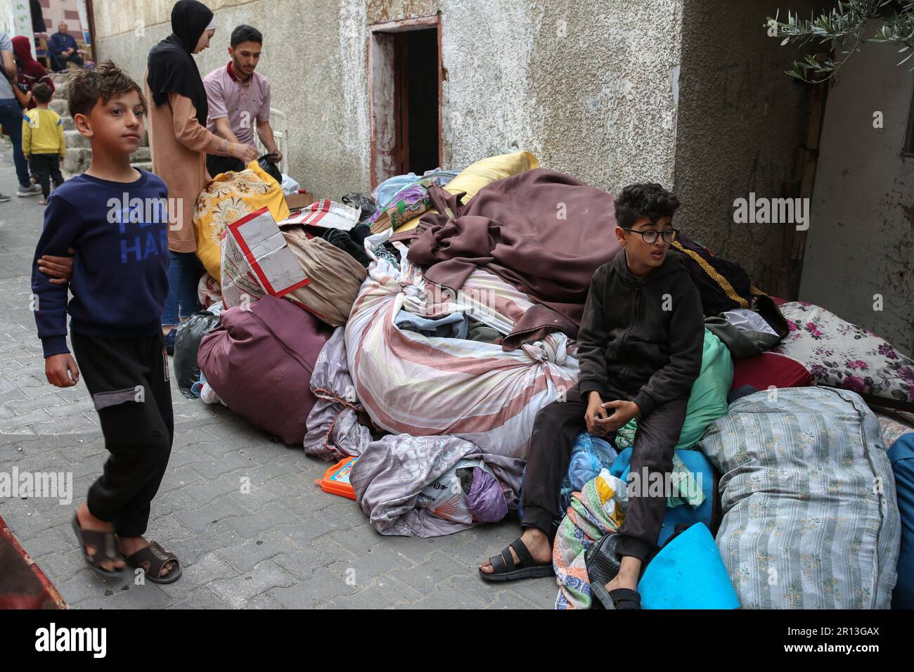 May 11, 2023, Gaza, Gaza strip, Palestine: Palestinian children of the ...
