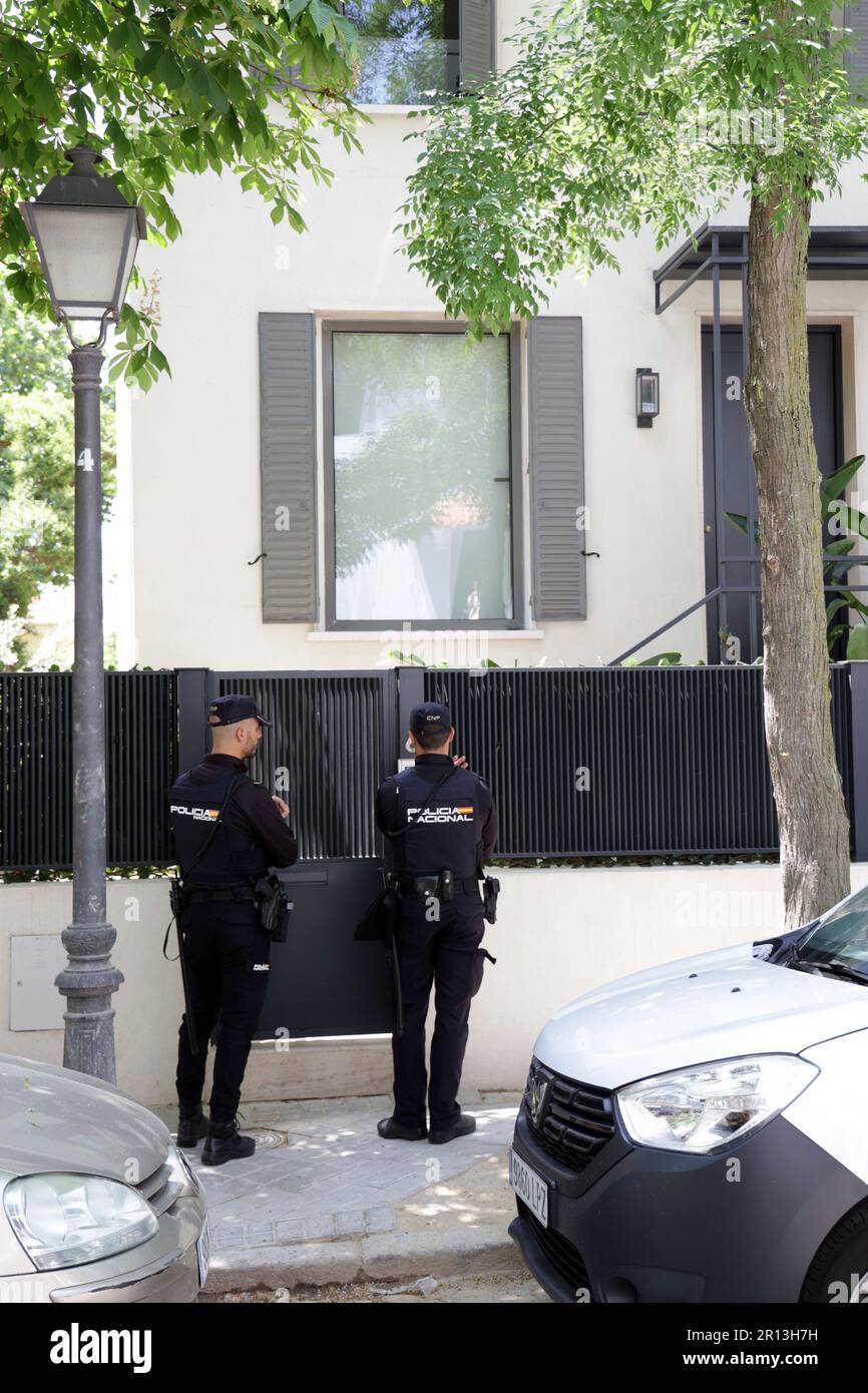 The National Police go to Amber Heard's home in Madrid, on May 11, 2023 ...